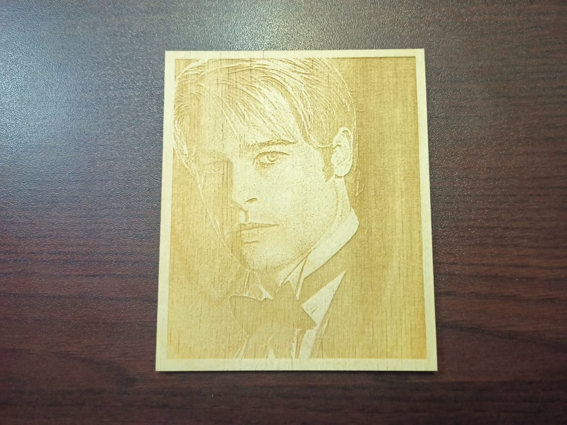 Перенос Фотографии На Фанеру Методом Лазерной Гравировки