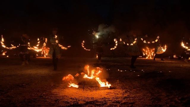Новогоднее огненное шоу в Карелии