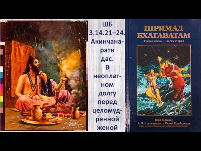 ШБ 3.14.21–24. Акинчана-рати д. В неоплатном долгу перед целомудренной женой