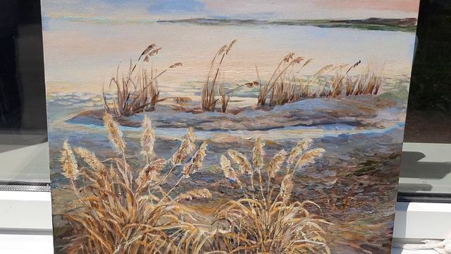 Камыши у воды. Картина ZhNataly. 

особенностью Таганрогского залива является мелководье