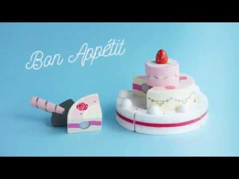 ИГРУШЕЧНАЯ ЕДА СВАДЕБНЫЙ ТОРТ С КЛУБНИКОЙ, LE TOY VAN