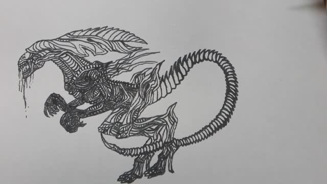 королева/мать чужих (коллекция 3)  рисунок чужого их королеву