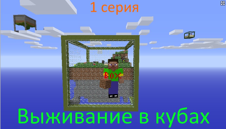 Я выживаю в кубах в Майнкрафт.