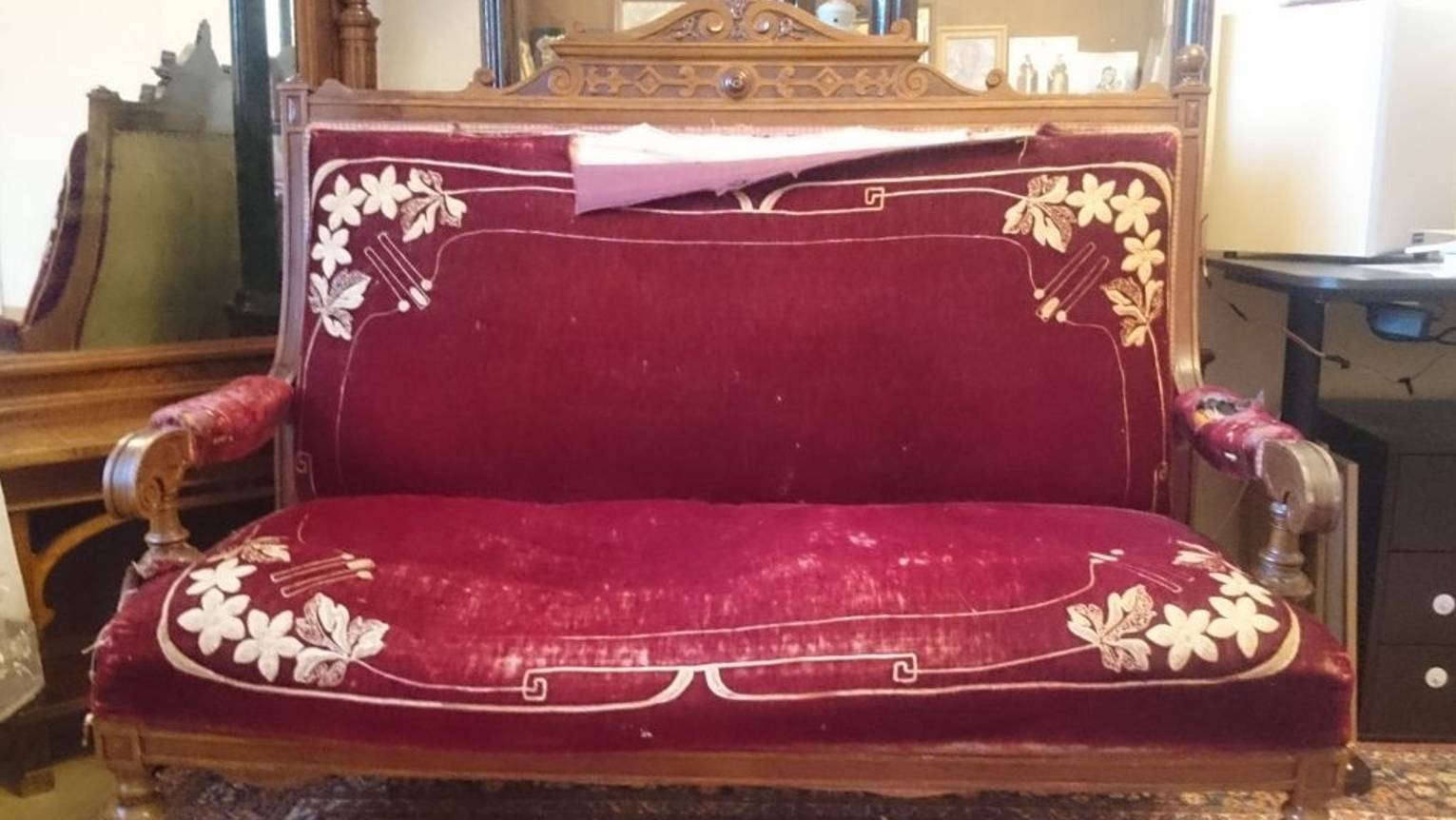 Реставрация немецкой софы в стиле Бидемаер. Часть 1.