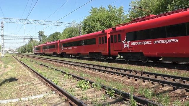 Эл.-поезд ЭД4МКМ-АЭРО-0004 (ТЧ-50) скорый приг. поезд "Аэроэкспресс" №7133 Москва - а/п Домодедово.