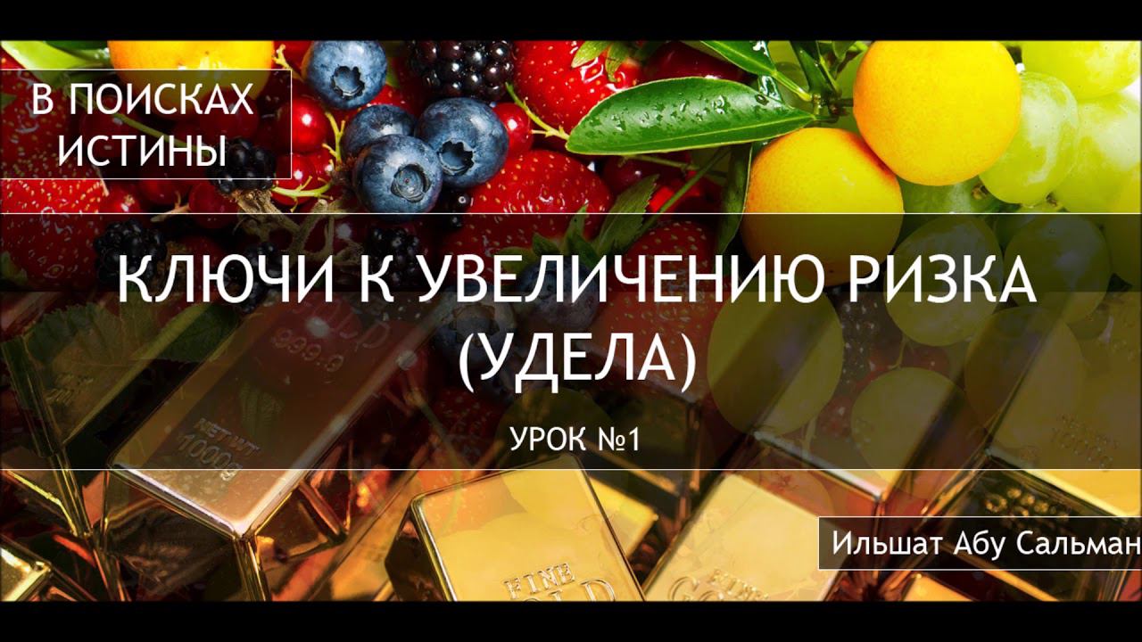 Ильшат Абу Сальман.  Ключи к увеличению ризка (удела).  Урок 1 "ВСТУПЛЕНИЕ"