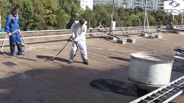 Оборудование для жидкой резины ДУГА®: нанесение жидкой резины  Технониколь №33