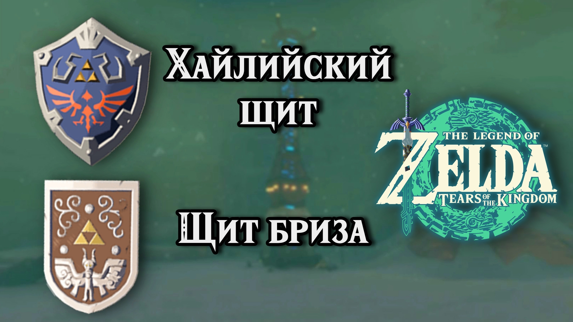 Хайлийский щит и Щит бриза. The Legend of Zelda TotK. Hylian Shield & Sea Breeze Shield Location