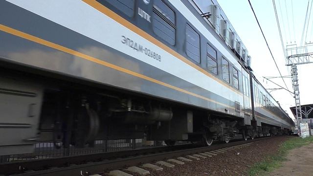 Электропоезд ЭП2ДМ-0268 (ЦППК) пригородный поезд №7416/7415 Апрелевка - Железнодорожная.