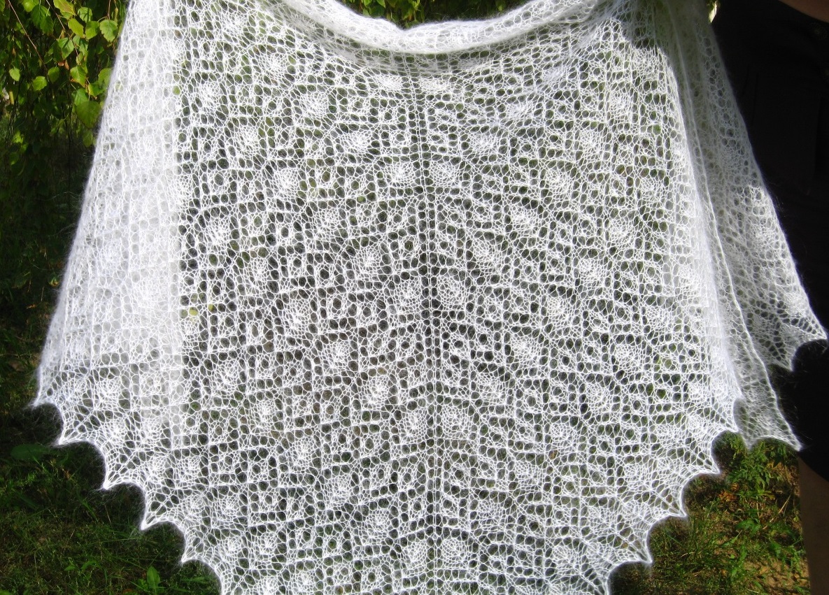 Prairie Rose Lace Shawl. Мастер-класс начала шали.