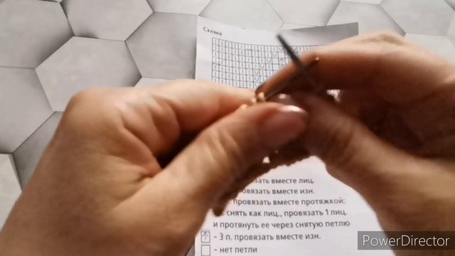 Подробный МК на узор "Листья 2" спицами + схема