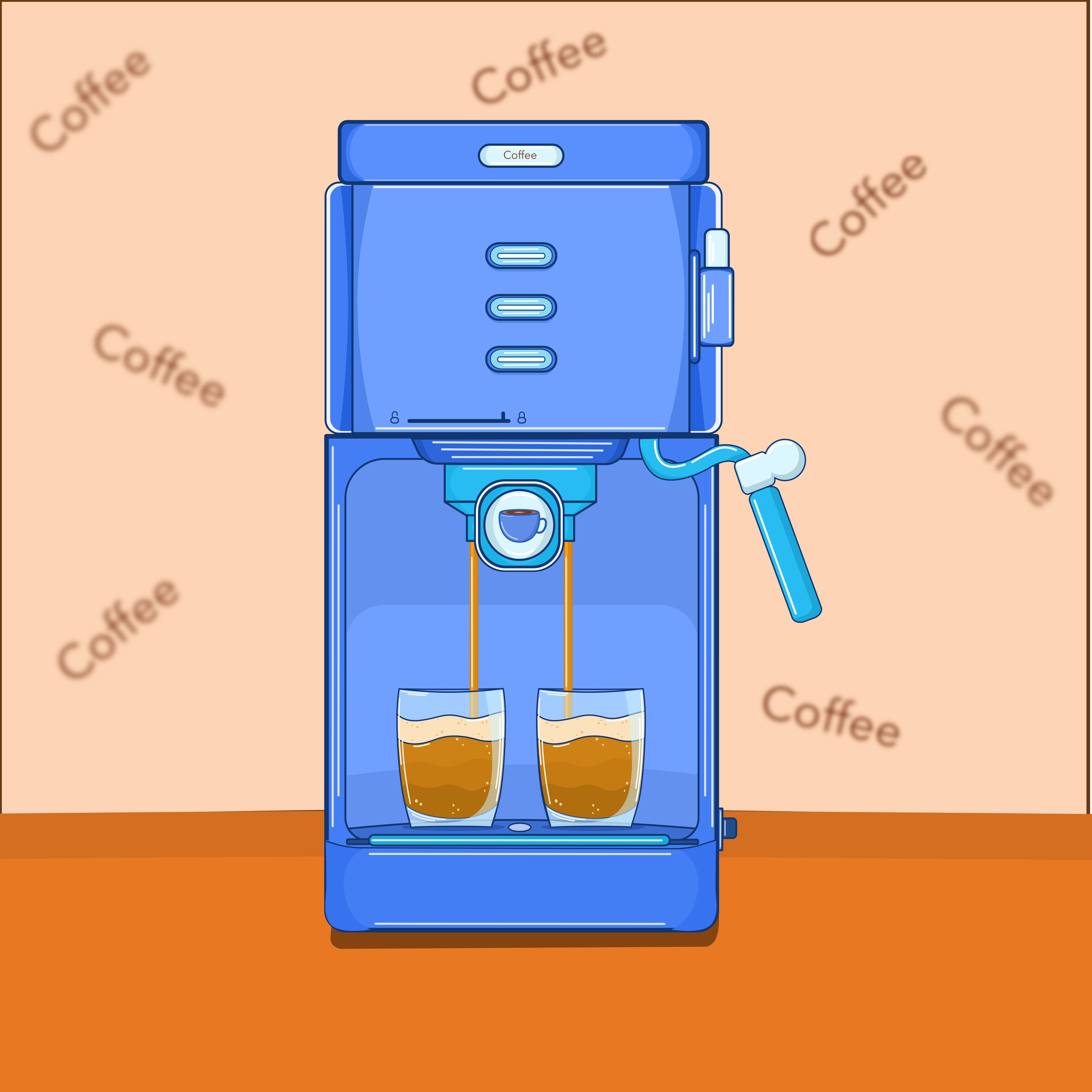 Рисуем кофеварку. Программа Vectornator. (ускорено)