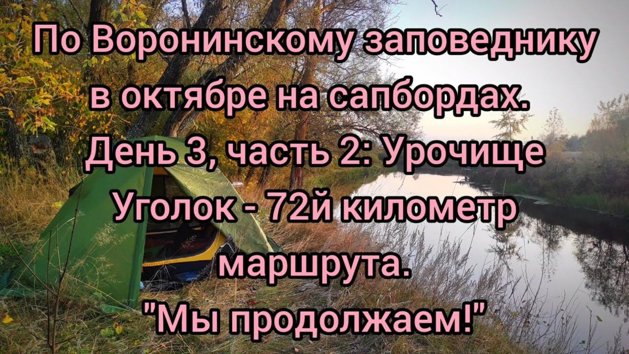 На сапбордах в октябре по Воронинскому заповеднику. День 3, часть 2. "Мы продолжаем!".