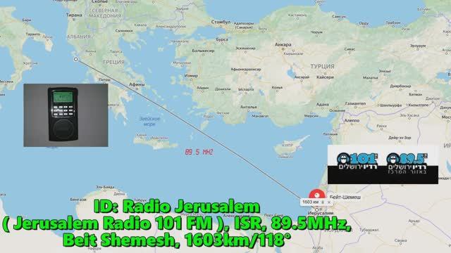 26.06.2016 14:49UTC, [Es], Jerusalem Radio 101 FM, Израиль, 89.5МГц, 1603км, +Virgin Radio, Ливан