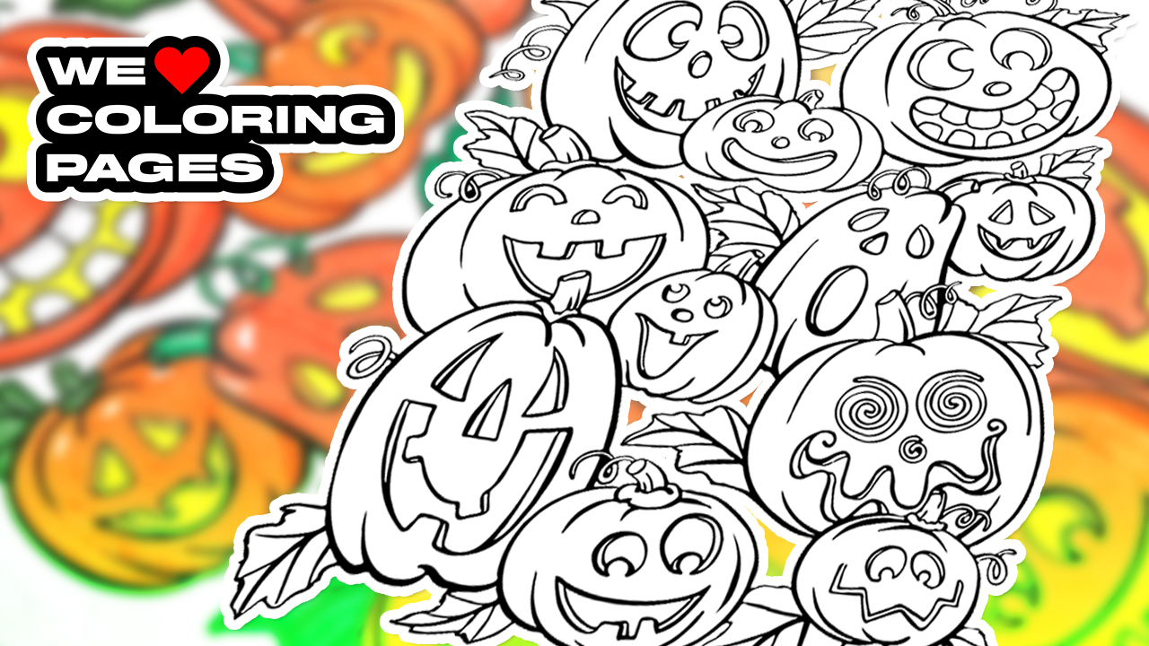 #55 Тыквы Хэллоуин Раскраска | МЫ ❤️ РАСКРАСКИ