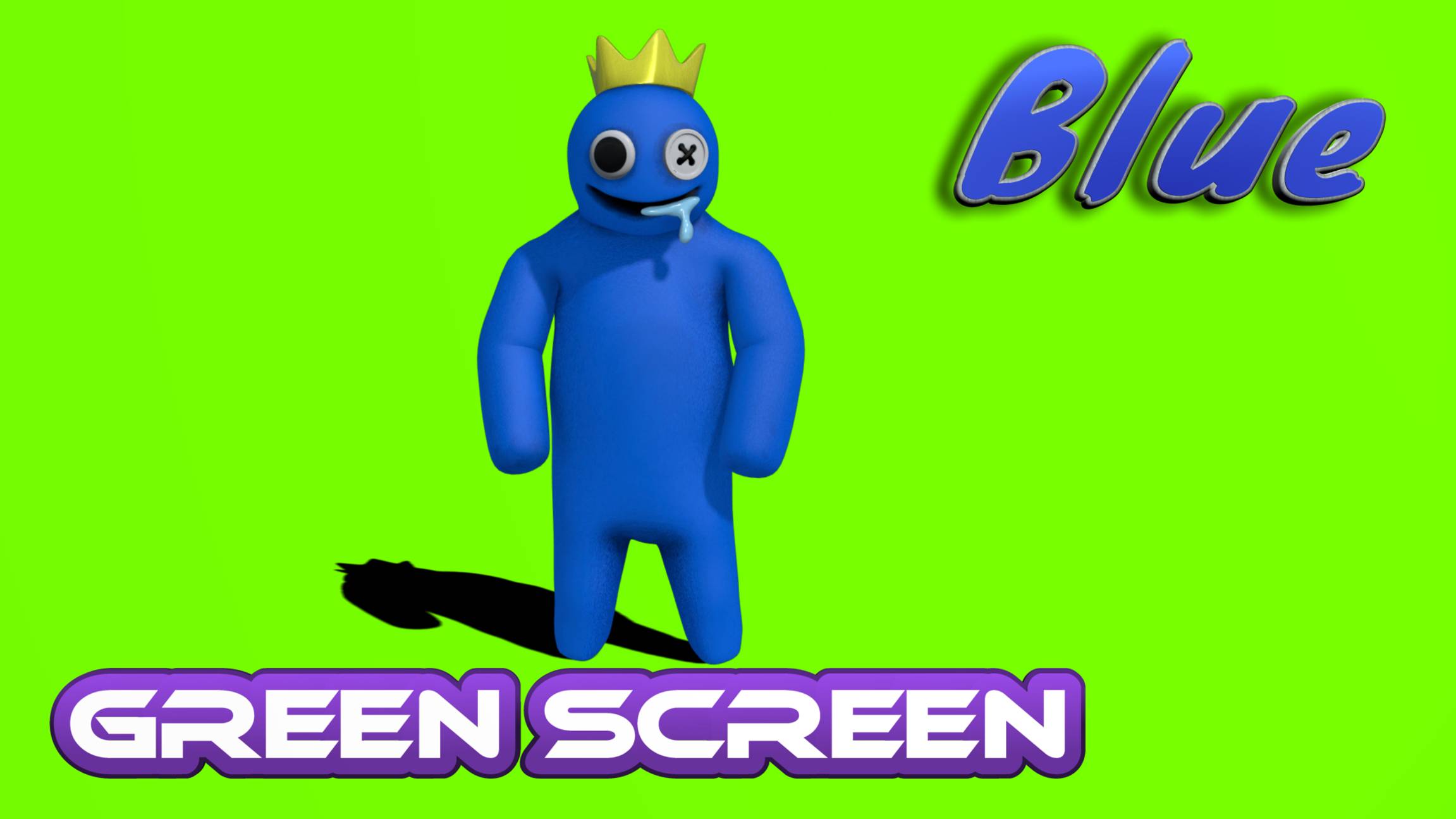 Green Screen - Синий из друзей радуги (Blue from rainbow friends)