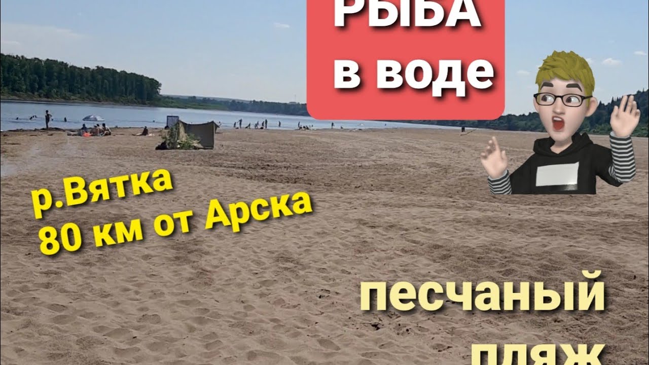 Арск и не только. Вятка. Песчаный пляж и теплая вода. купаемся