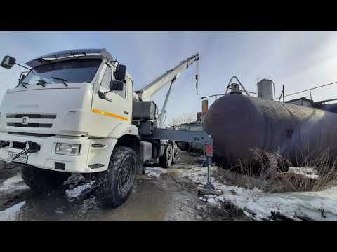 Демонтаж емкости.Обрыв 2х петель опасно!!!.