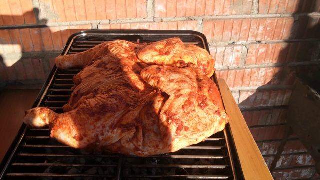 Жареный цыпленок табака.