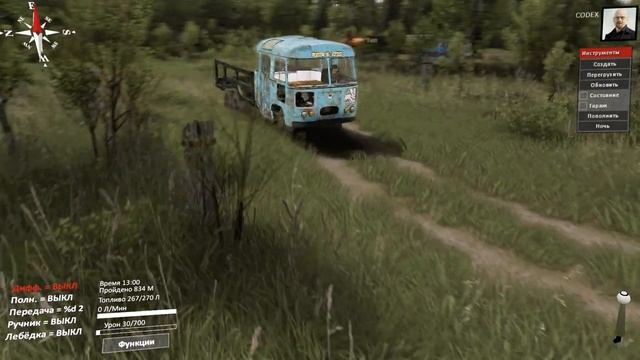 SpinTires 4 сезон 2 испытание Экзамен на права 1 ЗМЕЙКА ПАЗ 672