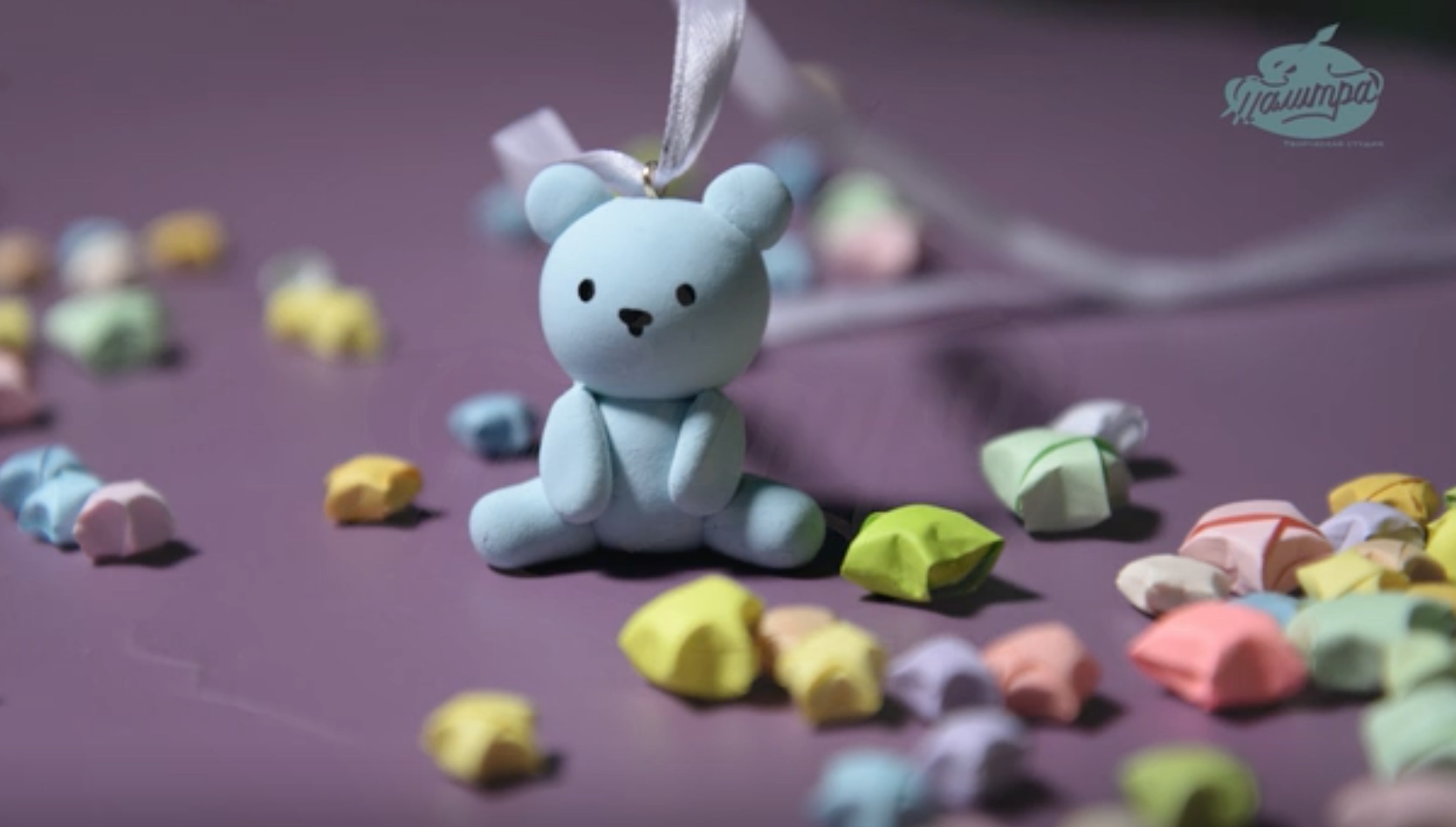 Мишка из лёгкого пластилина