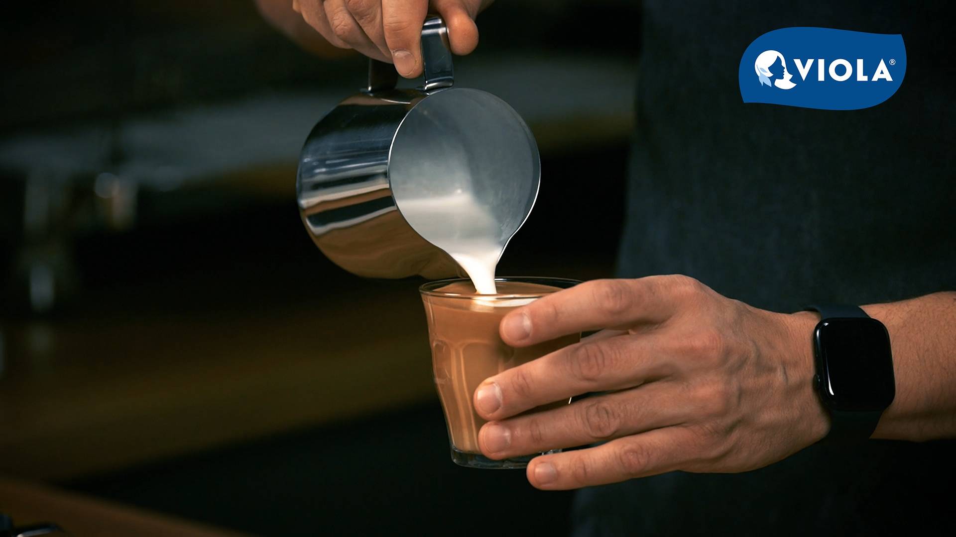 Флэт Уайт на молоке Viola сорта Elite