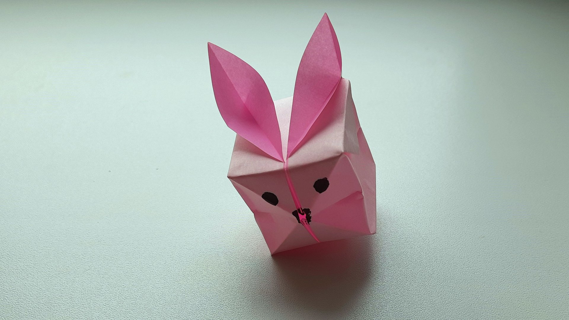 Оригами кролик | Объемный кролик из бумаги