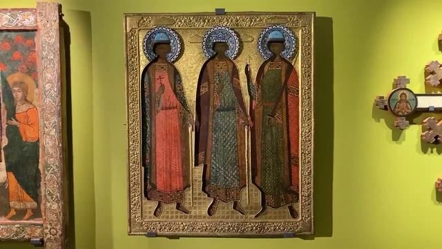 Икона «Равноапостольный князь Владимир, благоверные князья Борис и Глеб». Выставка «Миры Александра