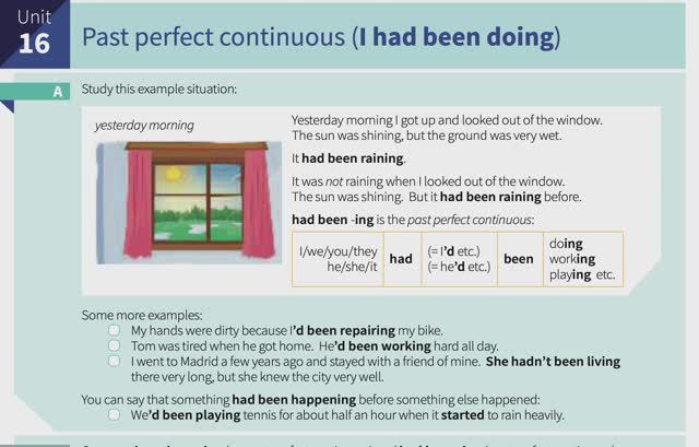 16. Past Perfect Continuous