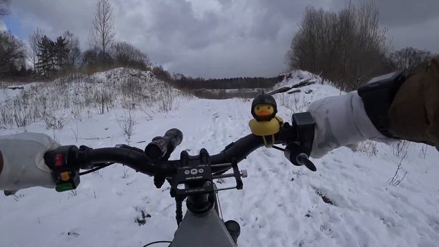 Mid-Drive электровелосипед "Ампер" Прокат в заснеженном лесу часть 01