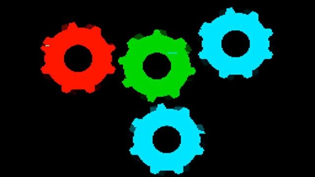 Gears 256 bytes intro by KUVO / БК-0011М