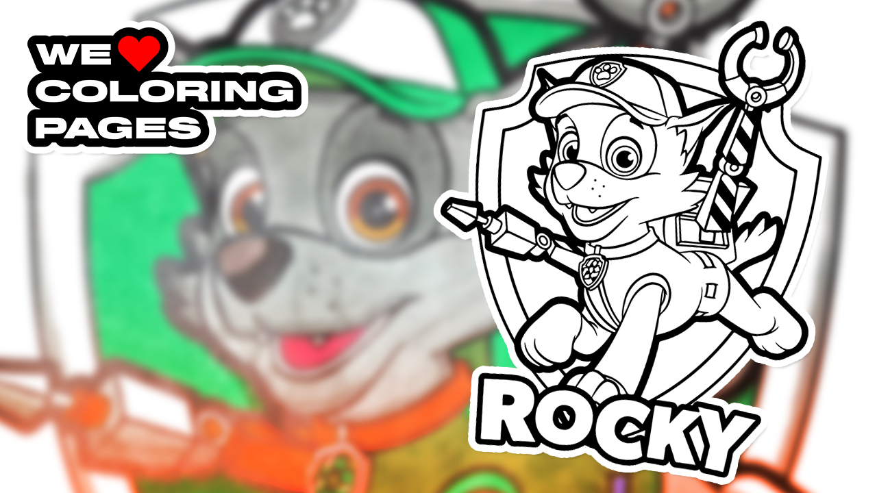 #87 Рокки Щенячий Патруль Раскраска | МЫ ❤️ РАСКРАСКИ