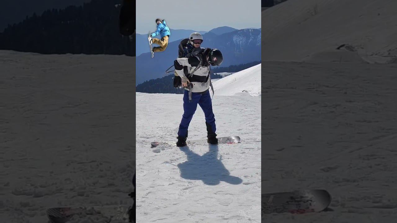 Маленький сноубордист