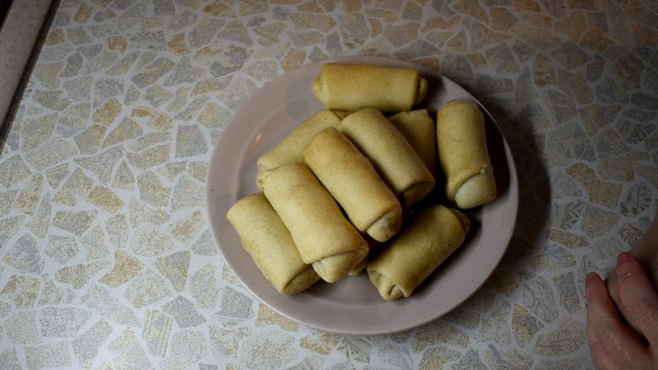 Пирожки - рулетики с капустой (постные)