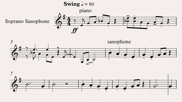 Вотс С. "Hary scary" - ноты и видео-минусовка для саксофона-сопрано, темп 80