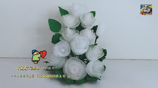 DIY |Декор из белых роз.