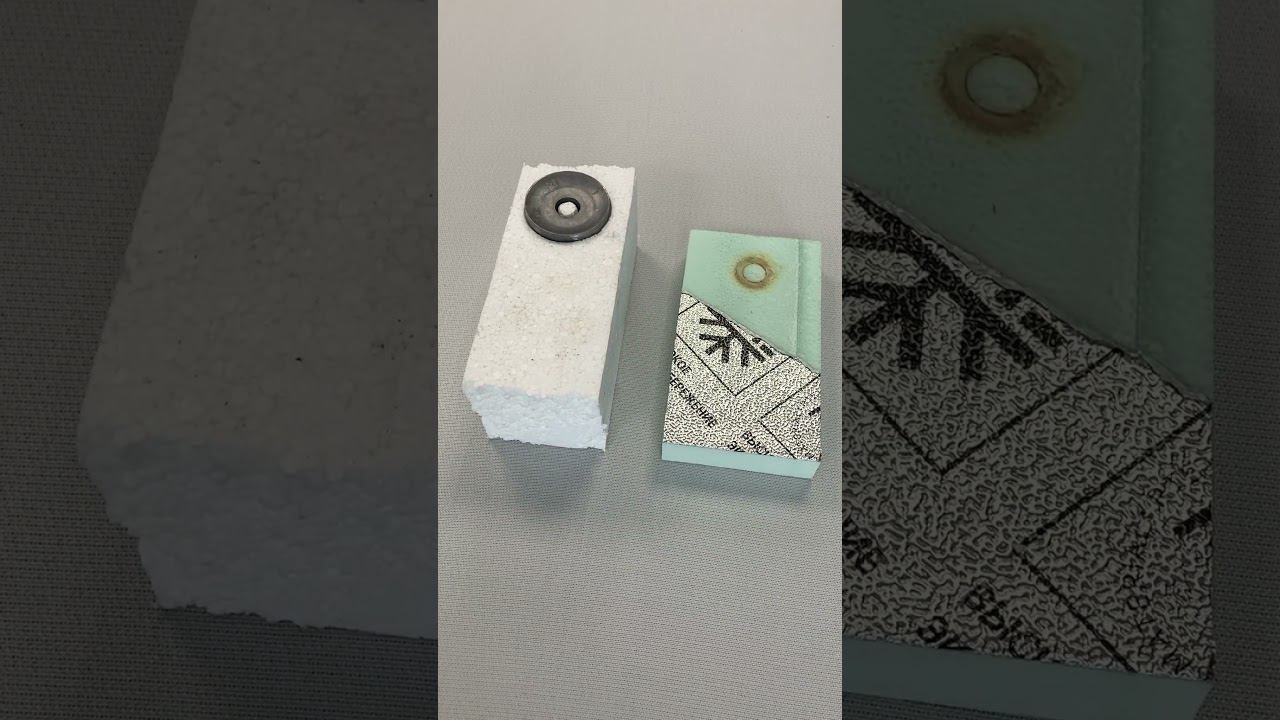 Испытание термоплит LOGICPIR раскаленным металлом