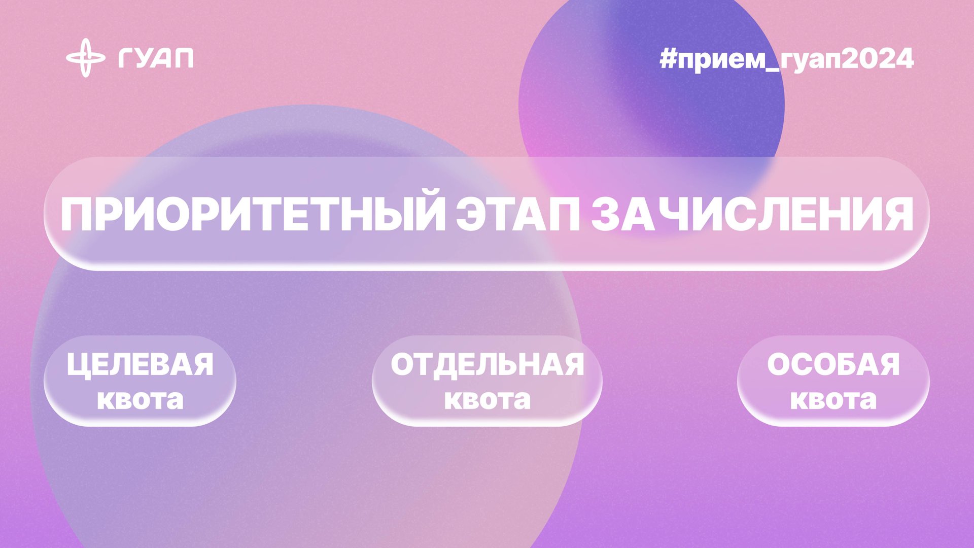 Приоритетный этап зачисления в ГУАП в 2024