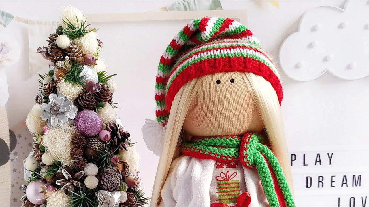 Мастер класс Шапочка гномик для куклы урок 2