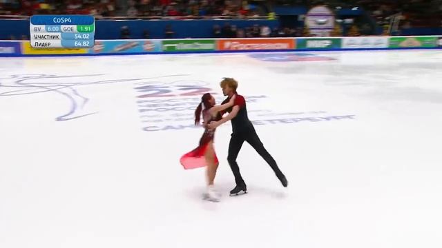 Диана Дэвис и Глеб Смолкин. Произвольная программа. Чемпионат России 2022.