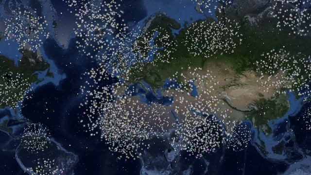 Души, летающие на фоне планеты. Абстракция в 4K.