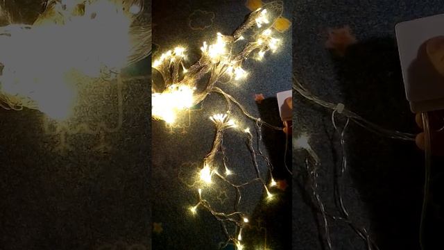 Гирлянда, Новая, штора, занавес, 3х3м. Новая. Купить по ссылке под видео.