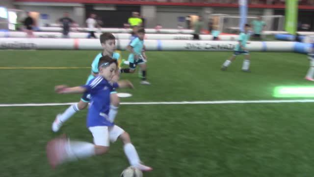 Детский футбол в Канаде. Турнир 3 на 3 + вратарь. Возраст до 8 лет. Игра 1.