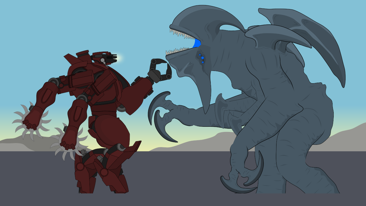 Тихоокеанский Рубеж | Битва Егеря Багровый Тайфун против Кайдзю Мутавора