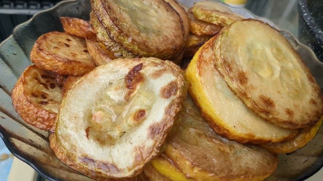 Жарю кабачки на улице!
