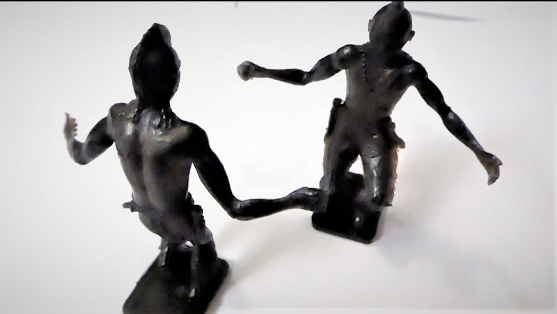 Пластмассовые индейцы и пластиковые животные - набор СССР (ГДР и Польша) - коллекция солдатиков.