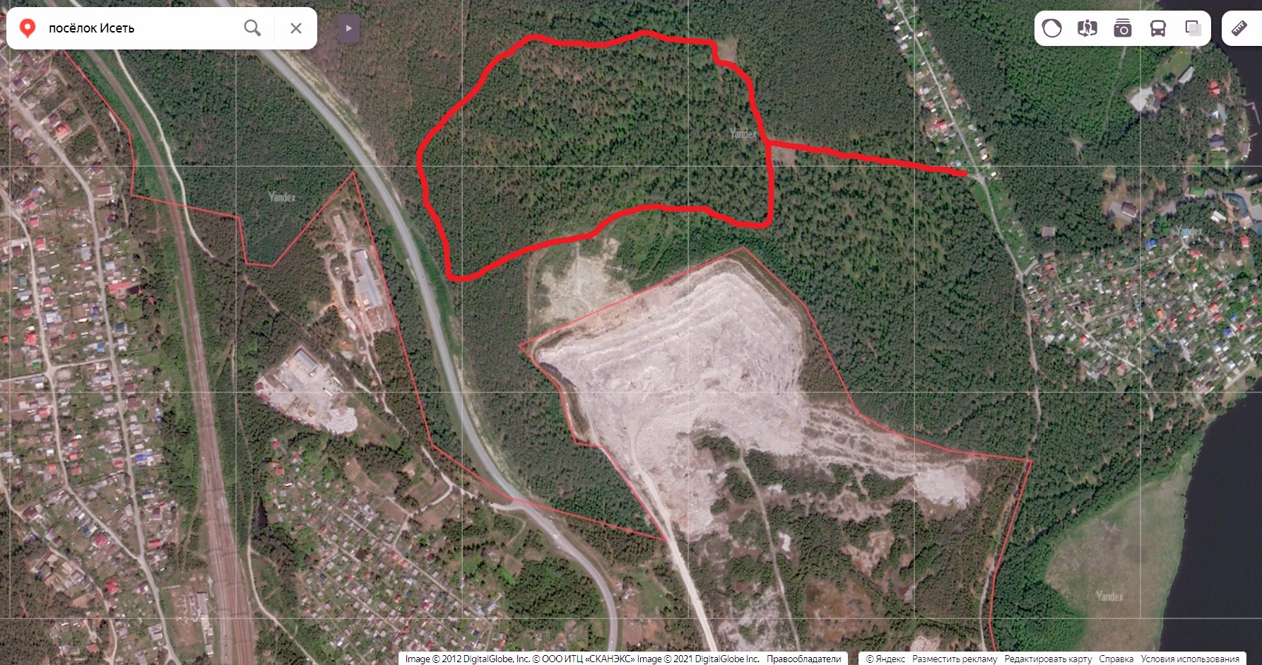 Вырубка леса в поселке Исеть (Екатеринбург)