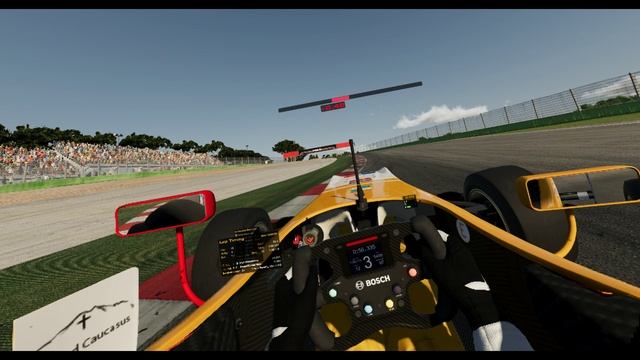 Запись из шлема во время гонки.