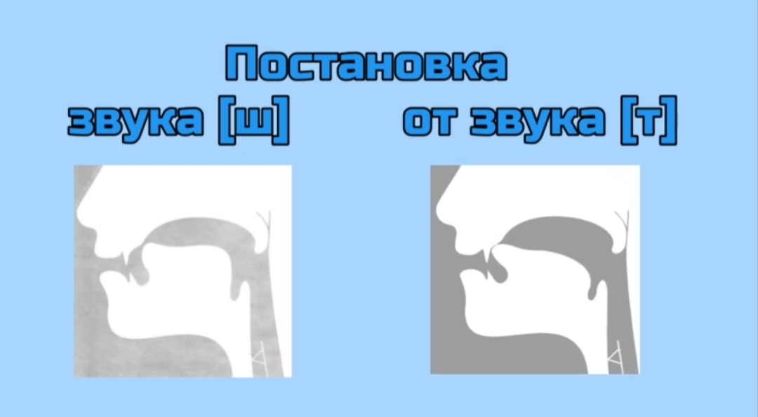 Постановка звука [ш] от звука [т].