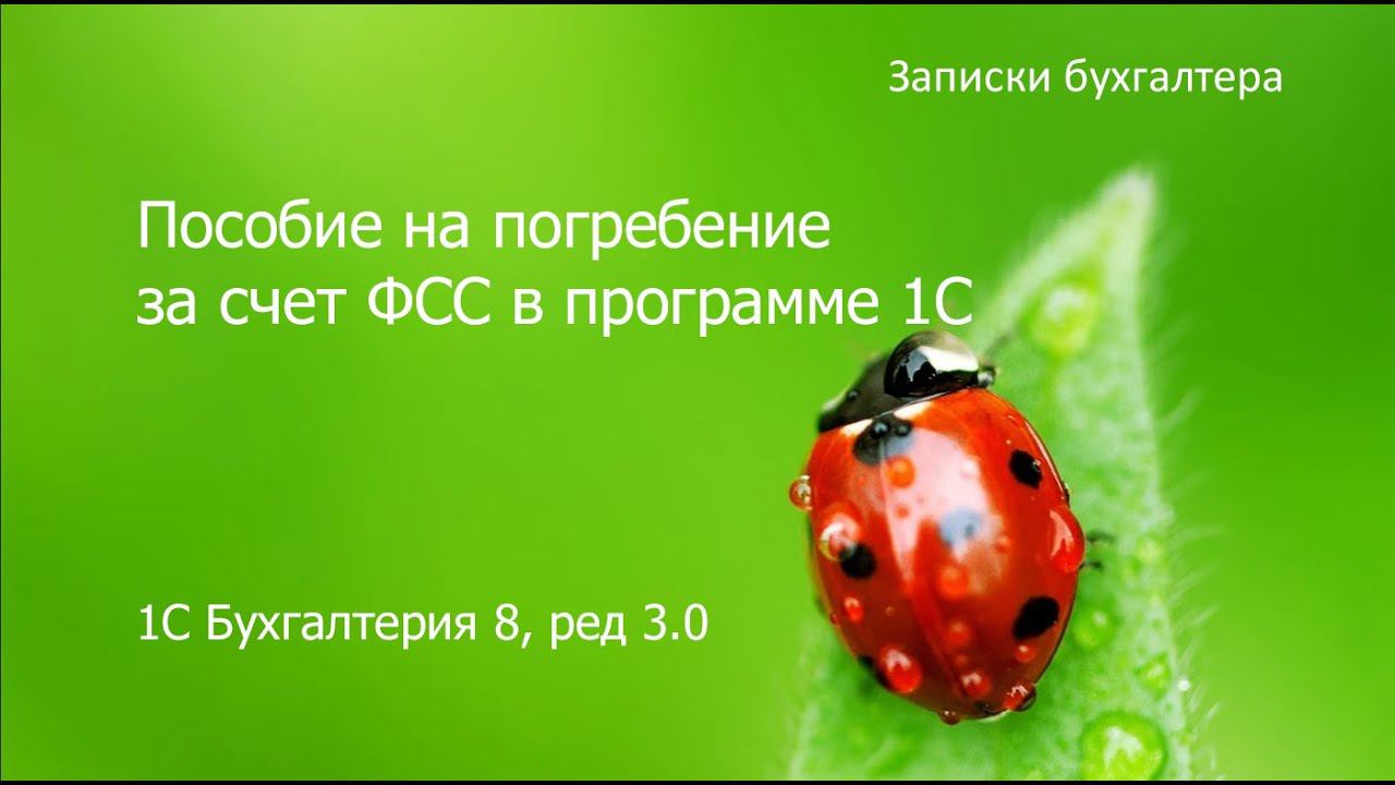 Пособие на погребение за счет ФСС в 1С Бухгалтерия 8.3